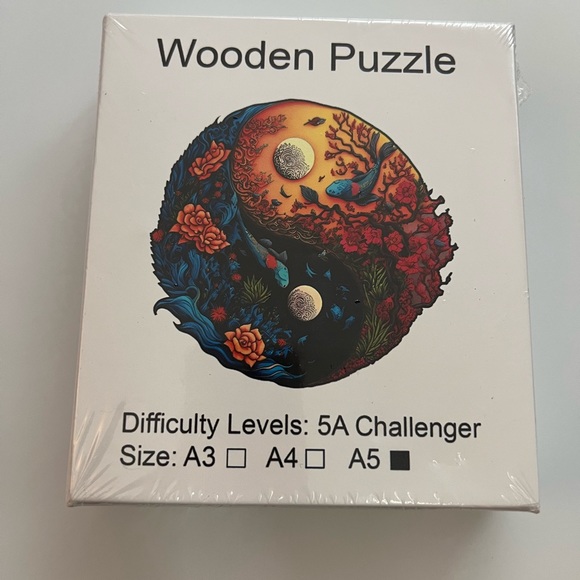 Games | Yin Yang Koi Fish Wooden Jigsaw Puzzle With Animal Shaped ...